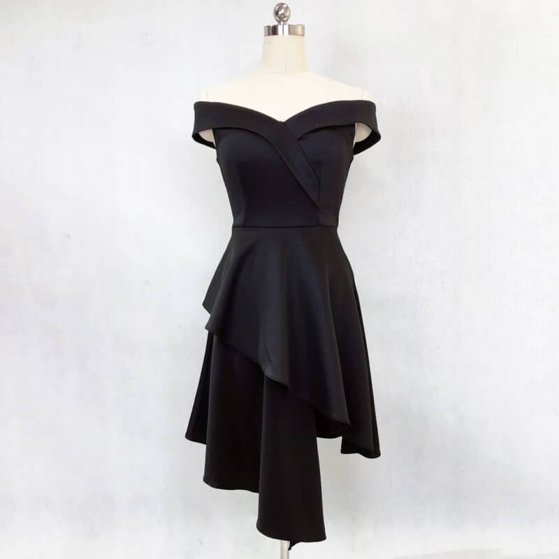 Clifton Off Shoulder Asymmetrical Dress | Jolivia Co