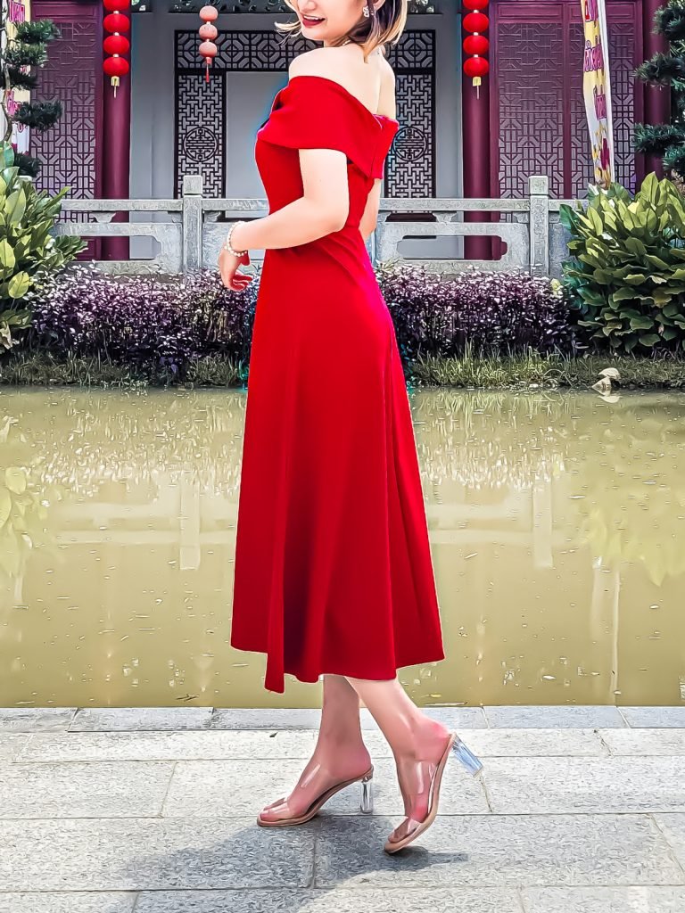 Kosha Off Shoulder A-Line Dress | Jolivia Co