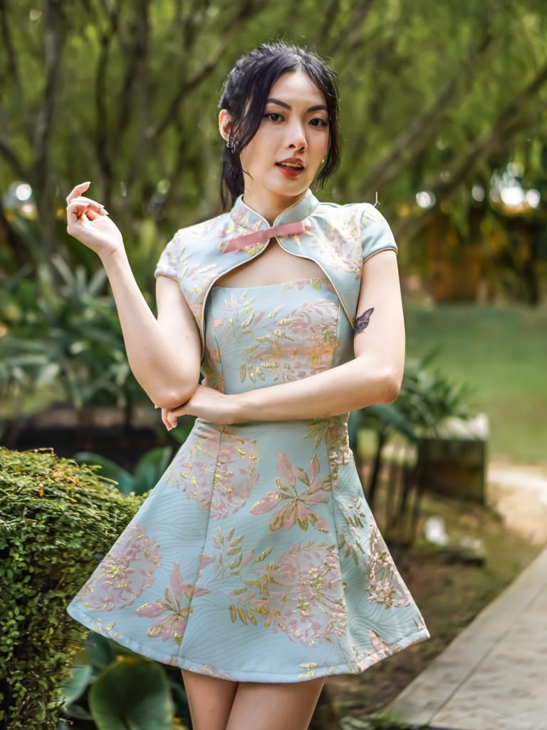 Ovidia Qipao Sleeveless Dress | Jolivia Co